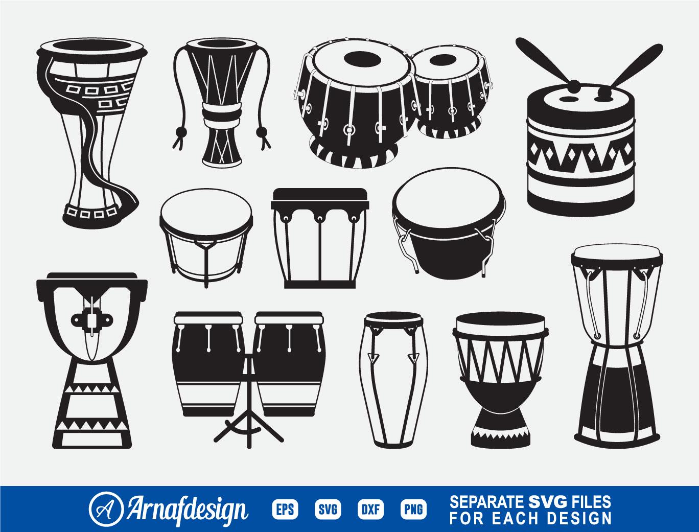 African Drum SVG, Tribal Drum, Music Icon, Djemble, Bongo Drum, Bata Drum Svg, Cut File ...