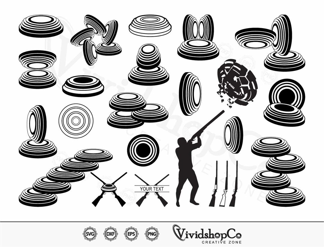 Clay Target SVG, Cuttable Design, Trapshooting Svg, Skeet Shooting ...