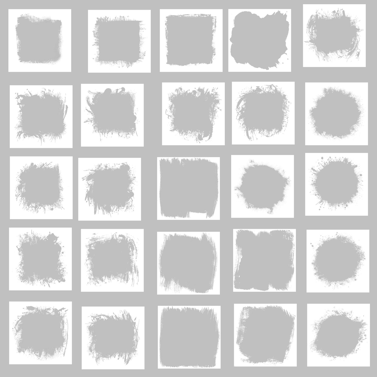 60 White Grunge Frames Transparent Overlay, Photo Borders PNG, Grungy ...
