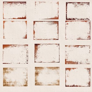 45 Grungy Patterns, Red Rust Frame Overlay, Industrial Textures, Old ...