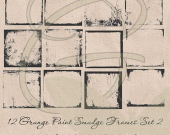 Digital Grunge Red Rust Frame Collection Transparent Grungy Overlay ...