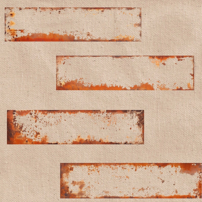 Distressed Rust Frame PNG Brown Red Grunge Digital Scratched Overlay ...