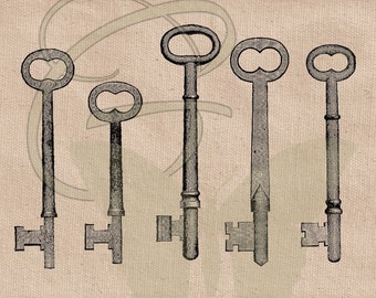 Steampunk Key Clipart | Etsy