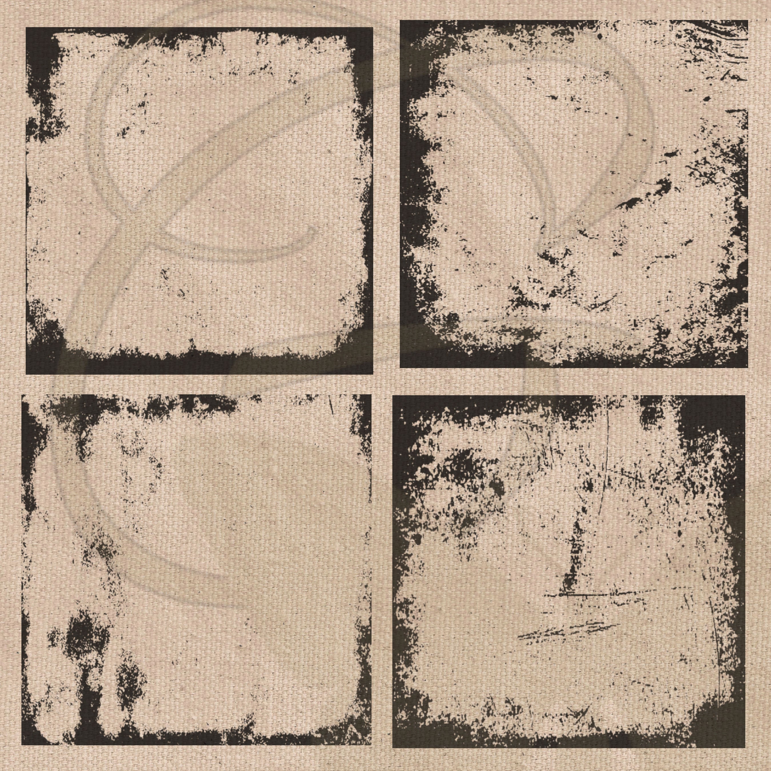 Grunge Paint Smudge Frame Transparent Grungy Overlay Photo Effect ...