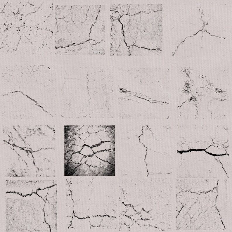36 Cracked Texture Overlays, Distressed Crack Grunge, Digital Photo ...