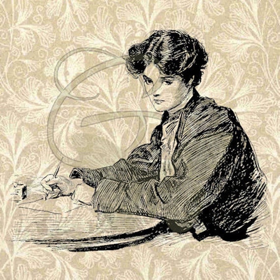 Vintage Lady Drawing