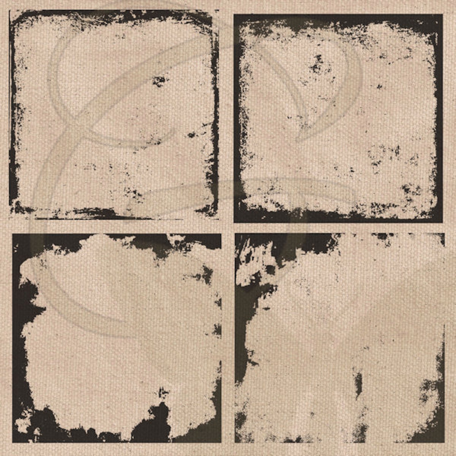 Grunge Paint Smudge Frame Transparent Grungy Overlay Photo Effect ...