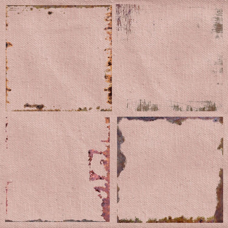 Digital Grunge Red Rust Frame Collection Transparent Grungy Overlay ...