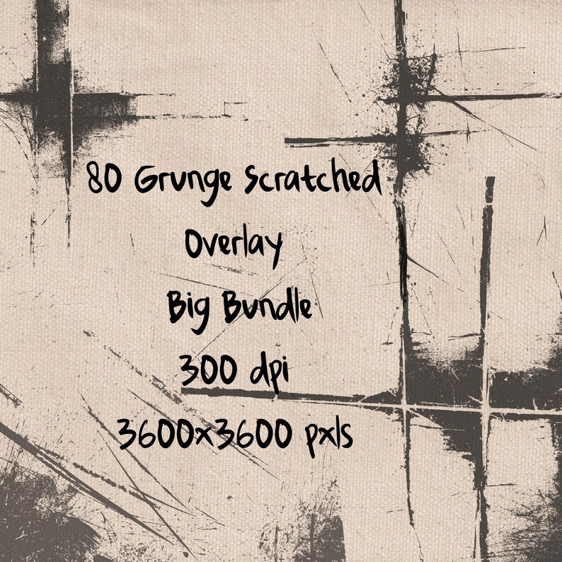 80 Scratched Texture Overlays, Distressed Scratch Grunge, Digital Photo ...