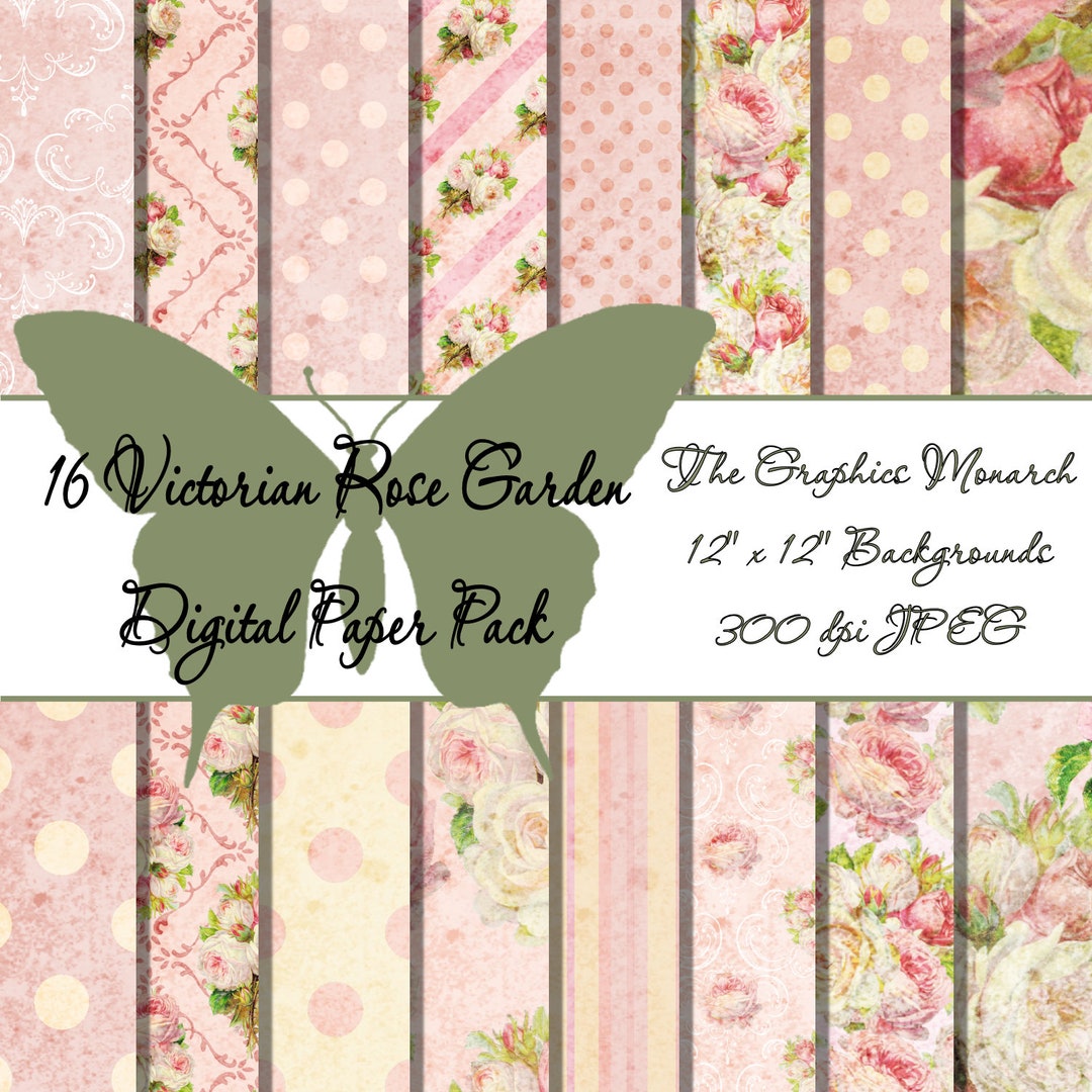 Victorian Wedding Flower Rose Romantic Shabby Chic Hand Painted Pink ...