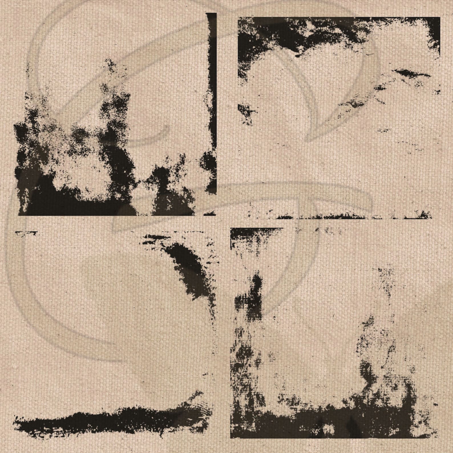 Digital Grunge Edge Paint Smudge Texture Transparent Overlay Photo ...