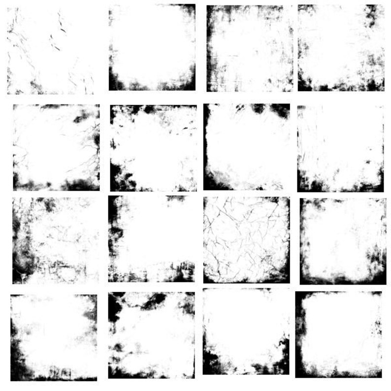 Messy Grunge Overlay PNG Frames, Transparent Grungy Effect, Black ...