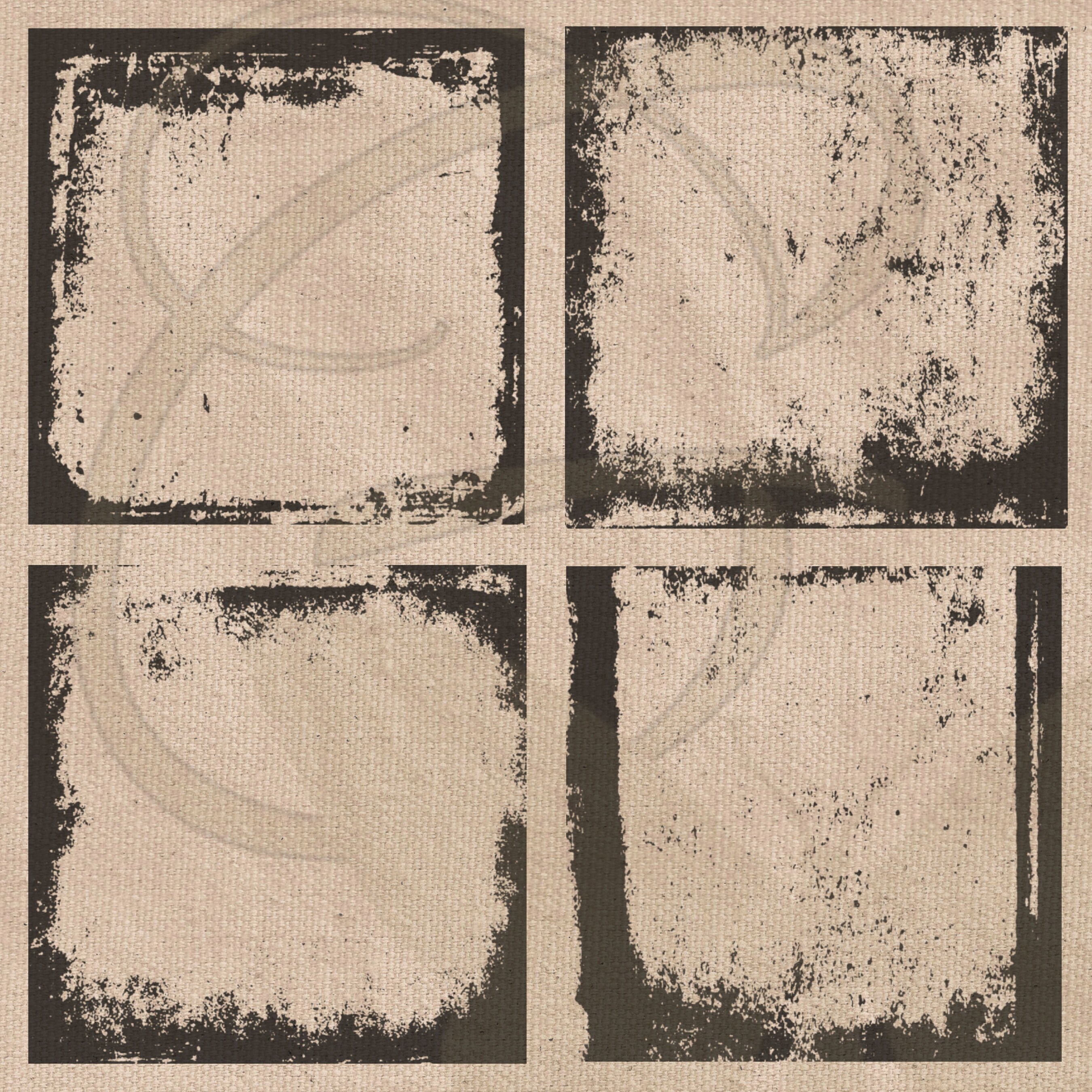 Grunge Paint Smudge Frame Transparent Grungy Overlay Photo Effect ...