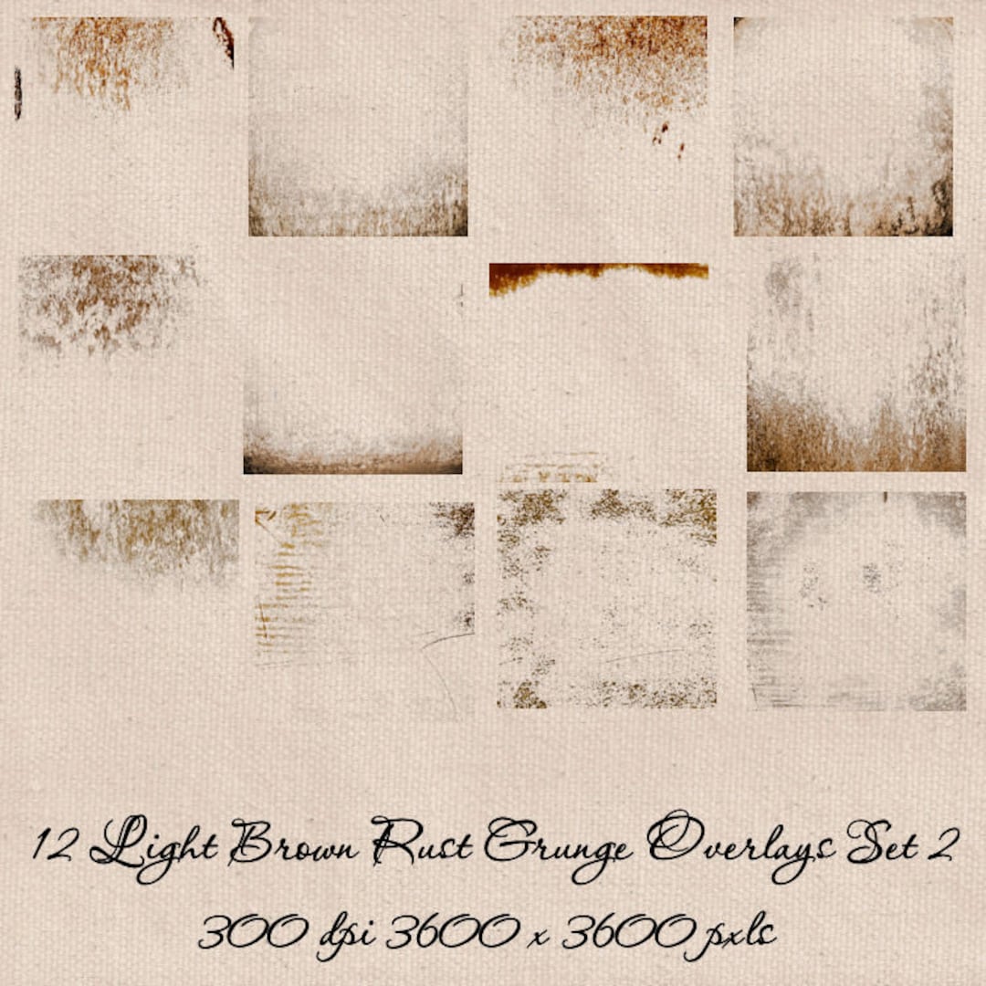 Light Brown Rust Grunge Digital Scratched Distressed Overlay Effect ...