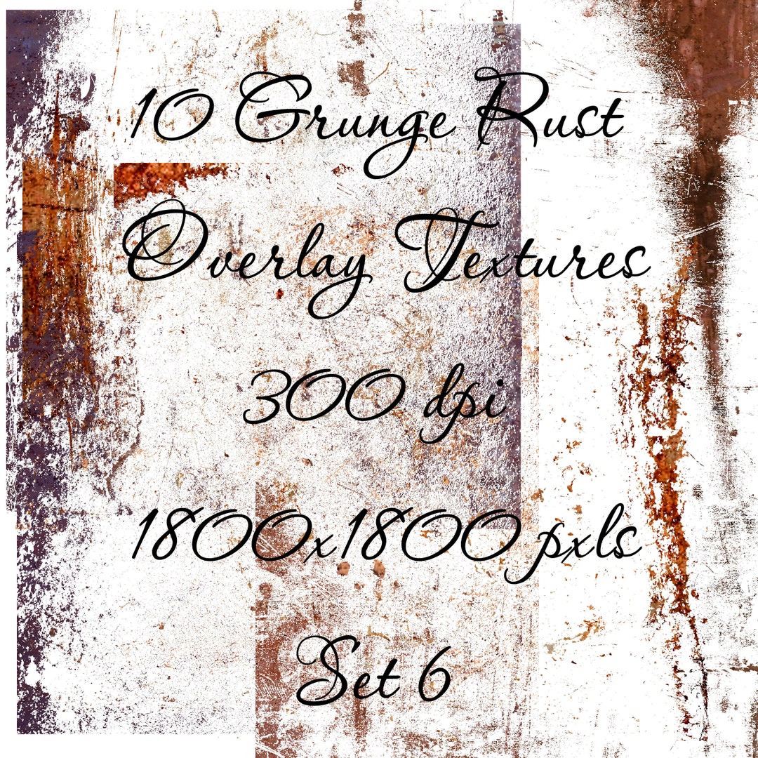 Rust Grunge Digital Overlay Old Photo Effect Aged Texture Photography ...