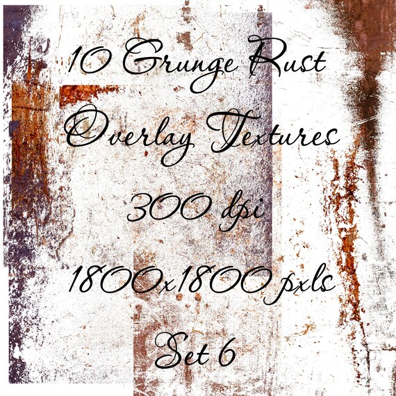 Rust Grunge Digital Overlay Old Photo Effect Aged Texture | Etsy