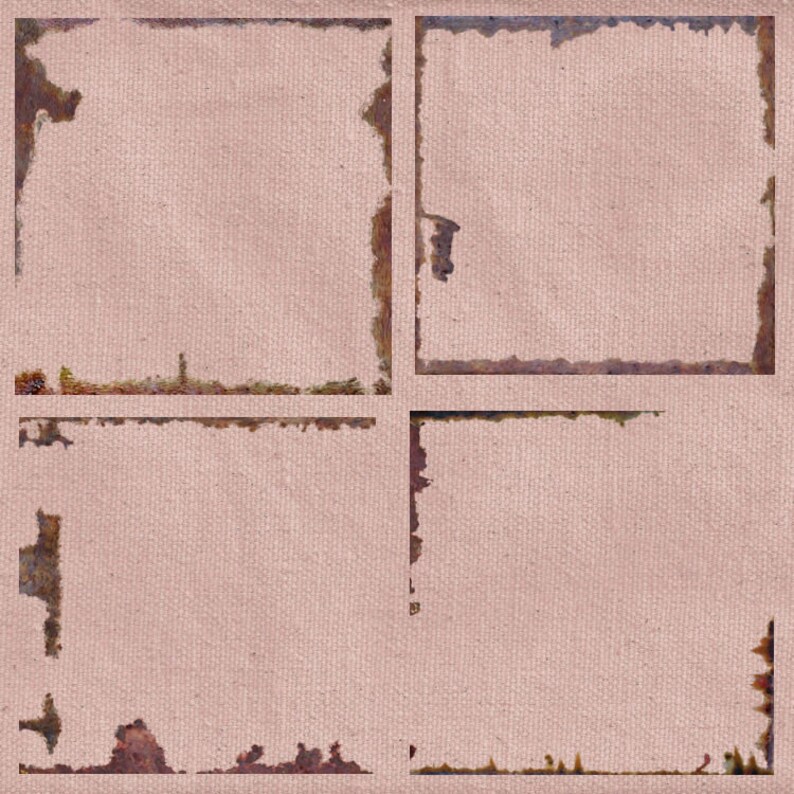 Digital Grunge Red Rust Frame Collection Transparent Grungy Overlay ...