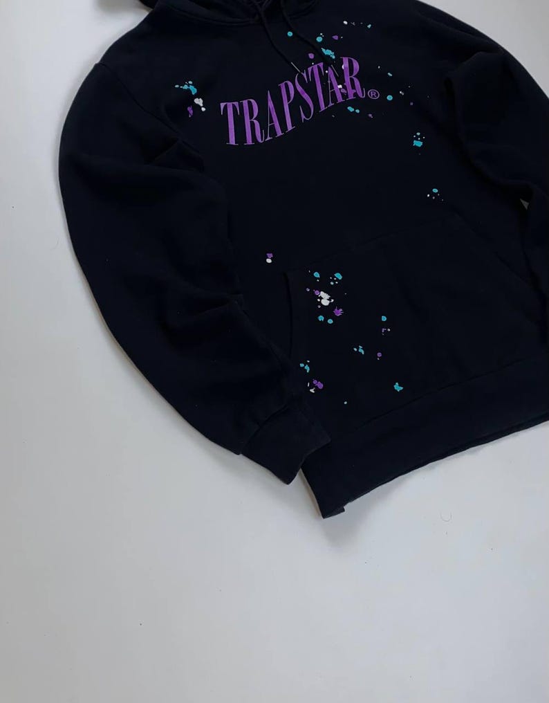 RARE Trapstar It’s a Secret Vintage Hoodie Black Man L Cotton Bid Logo ...