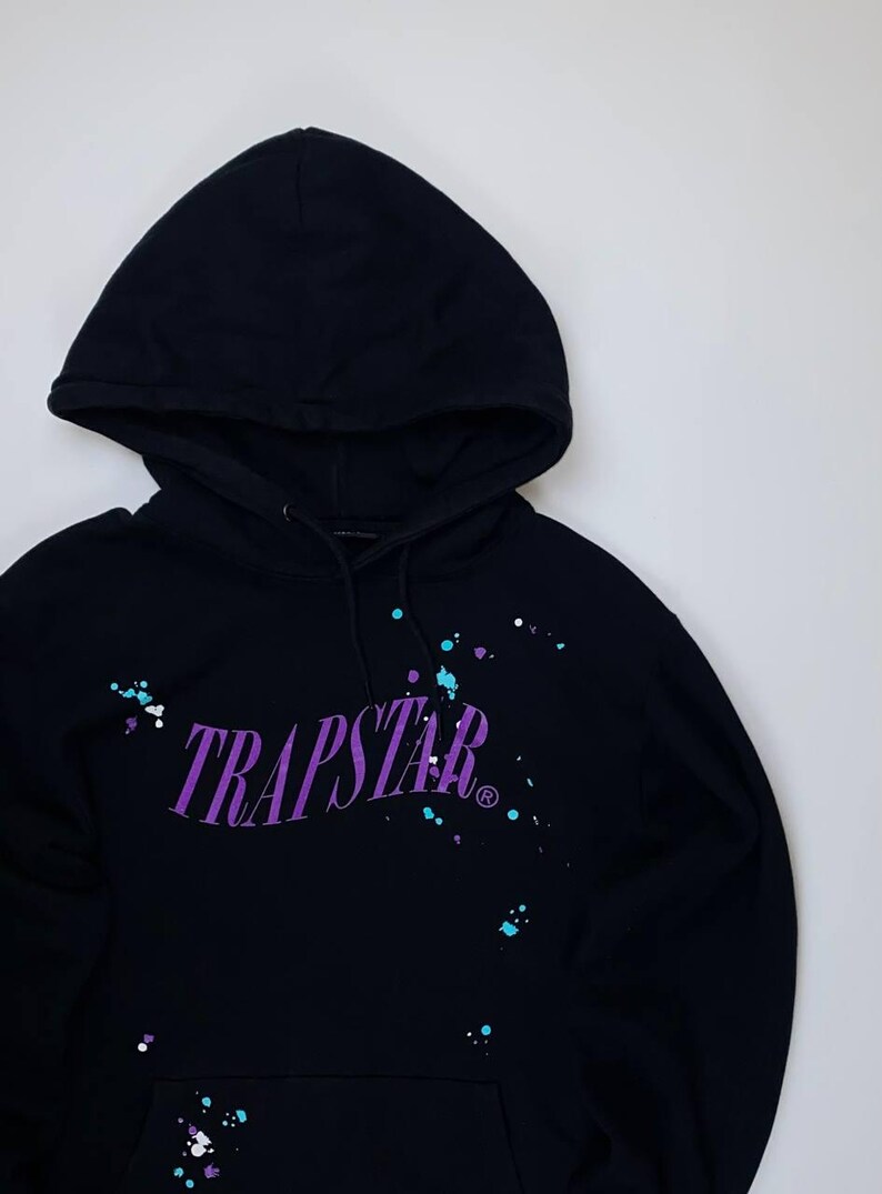 RARE Trapstar It’s a Secret Vintage Hoodie Black Man L Cotton Bid Logo ...