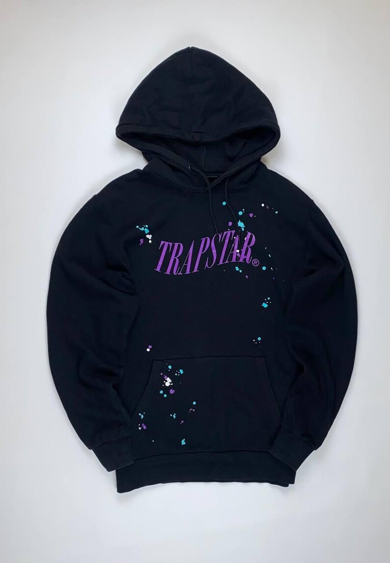 RARE Trapstar It’s a Secret Vintage Hoodie Black Man L Cotton Bid Logo ...