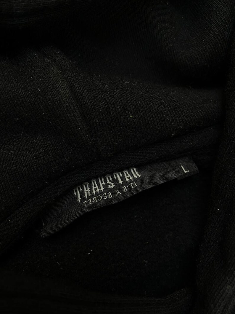 RARE Trapstar It’s a Secret Vintage Hoodie Black Man L Cotton Bid Logo ...
