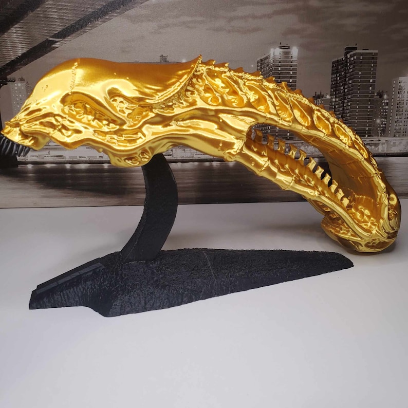Predator and Xenomorph Alien Skull Model Figurine 3D Printed Large ...