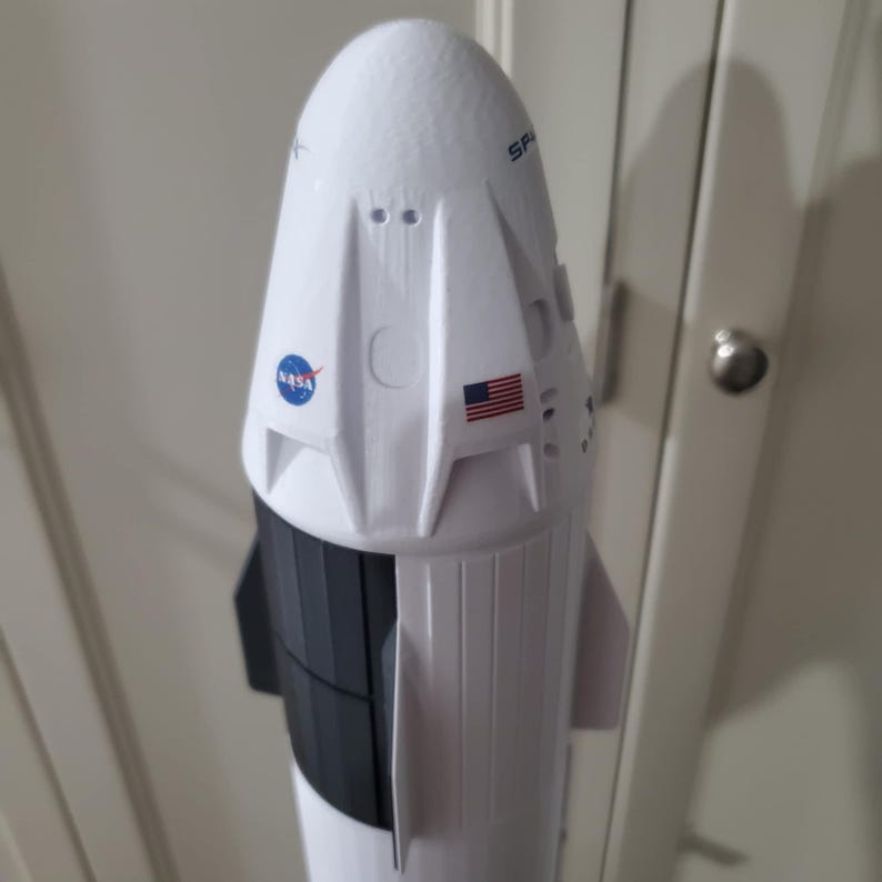 Spacex Falcon 9 Crew Dragon Rocket Model - Scale 1/48 1400mm 55inch - Assembled - Etsy