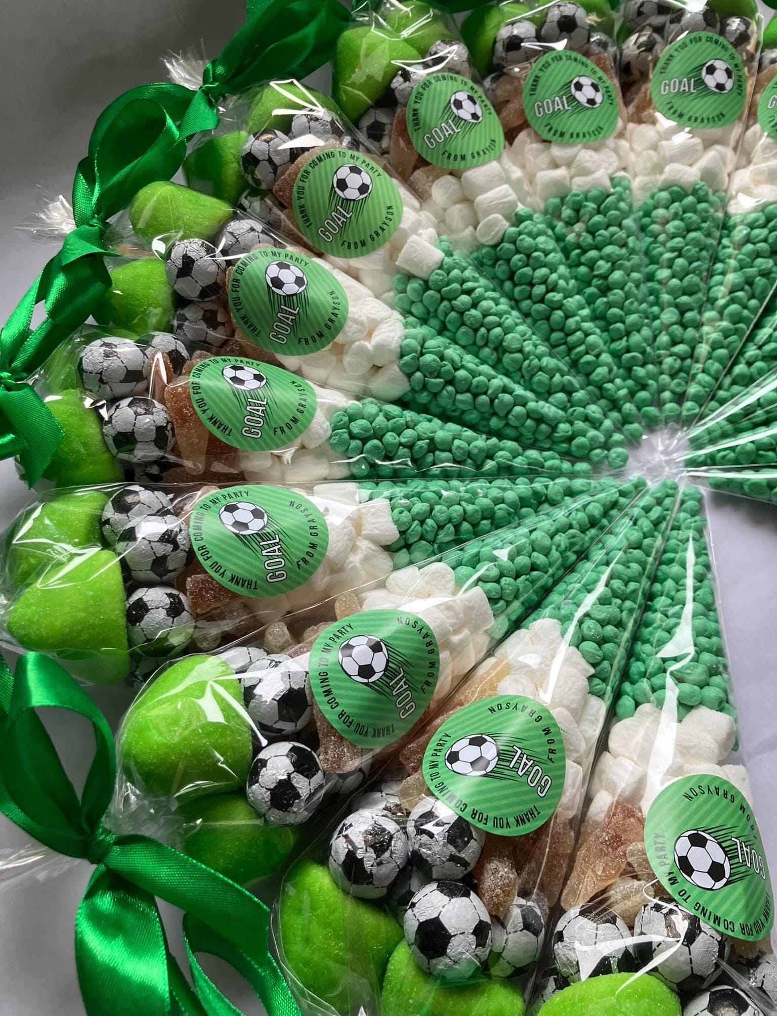 Large Football Themed Sweet Cones - Etsy UK