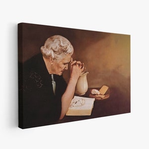 Grace, Eric Enstrom Print: Woman Praying Over Bread, Christian Wall Art ...