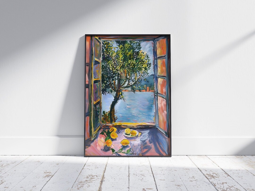 Henri Matisse Style Open Window Poster, Coastal Viewt Print ...