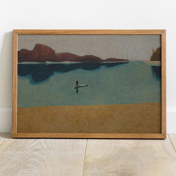 Abstract Lake and Sky - Etsy UK