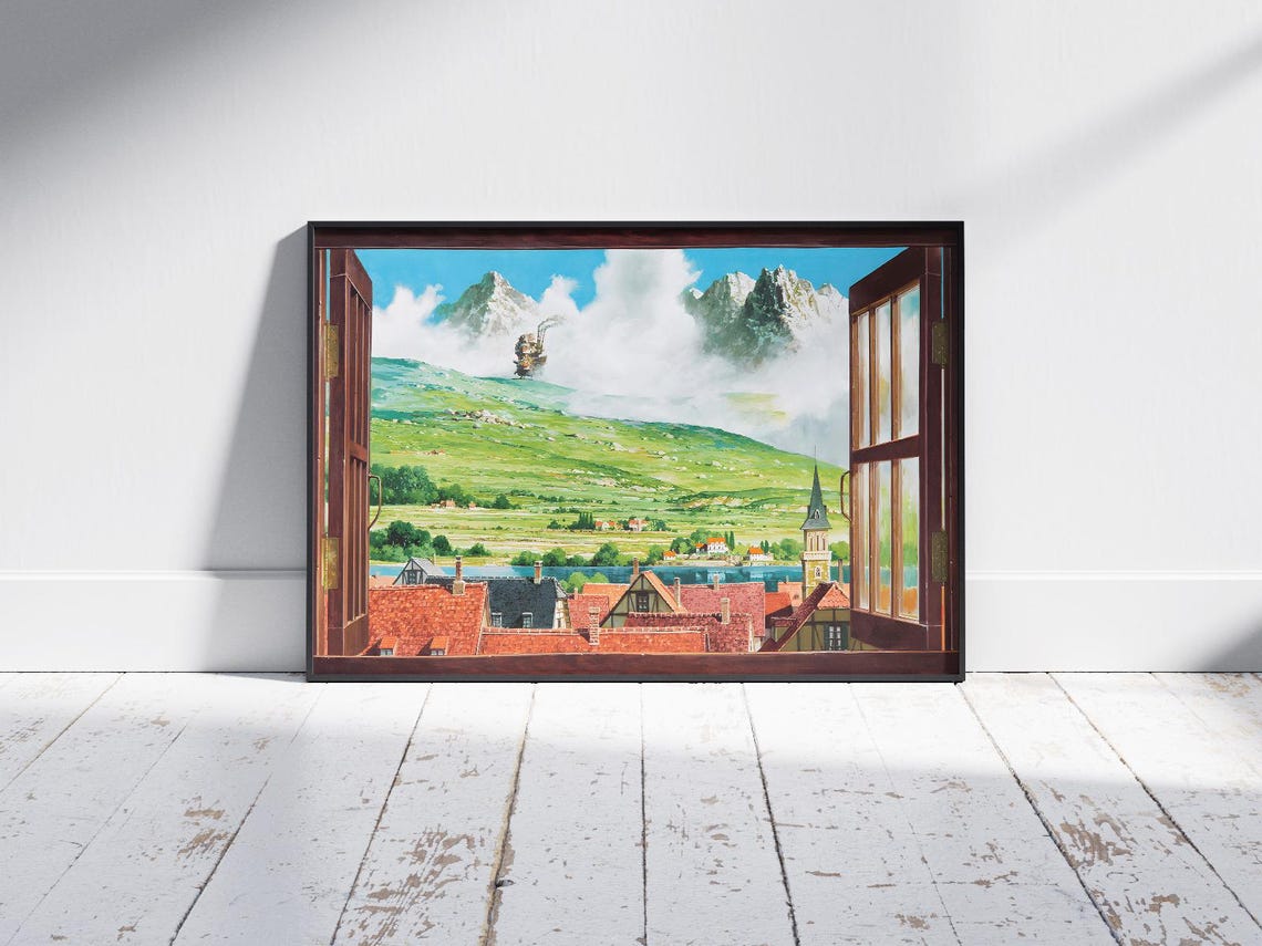 Howl's Moving Castle Canvas Print: Anime Wall Art Gift - Etsy