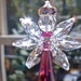 Guardian Angel Car Charm in Red, Made With Swarovski Crystals, Hanging ...
