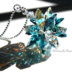 Indicolite and Clear AB Crystal Cluster Suncatcher Rainbow - Etsy