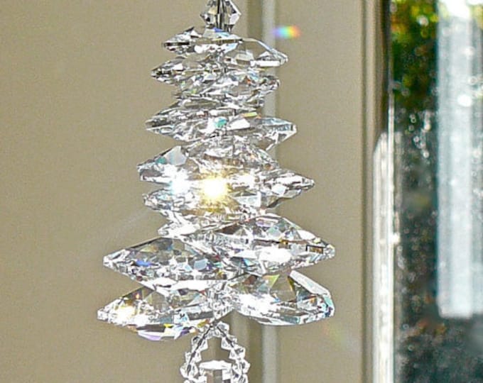 76mm (3.0") Long Swarovski Crystal Hexagonal Prism With a Cascade of ...