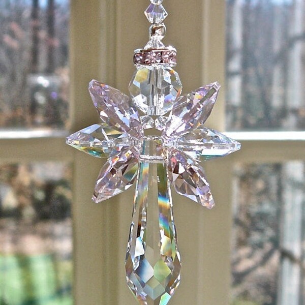 Crystal Guardian Angel Suncatcher - Etsy