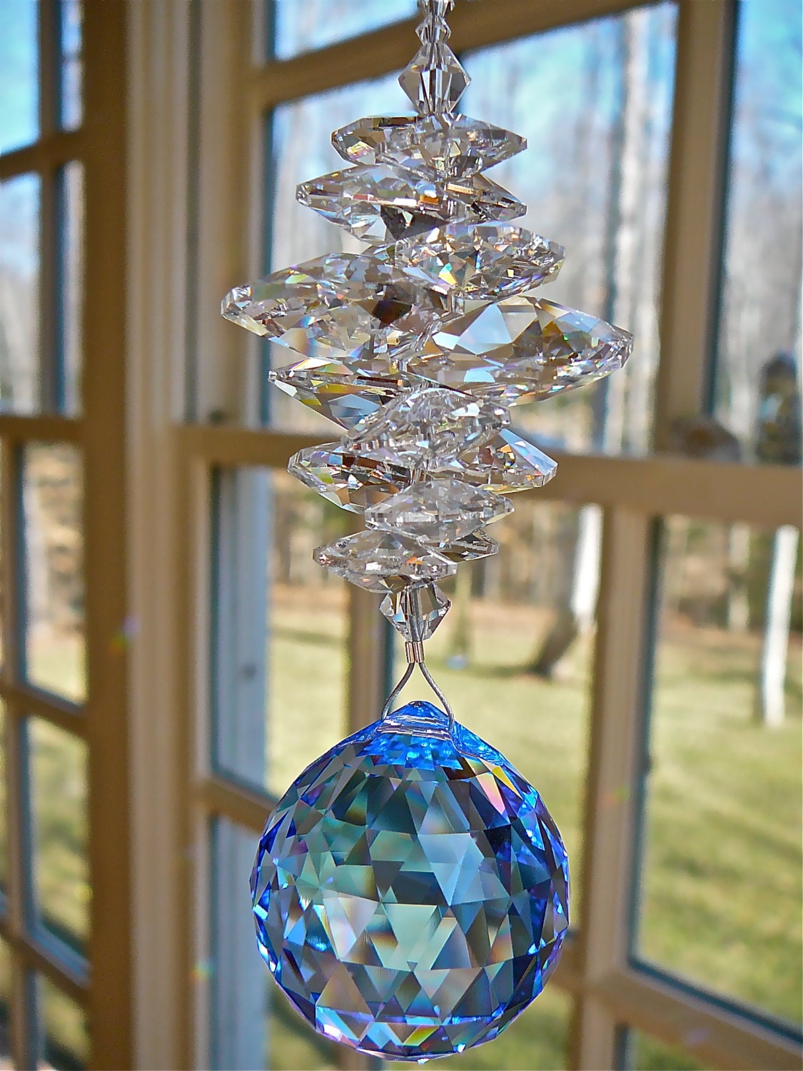 Crystal Ball Suncatcher Window Prism Made Entirely With Swarovski ...