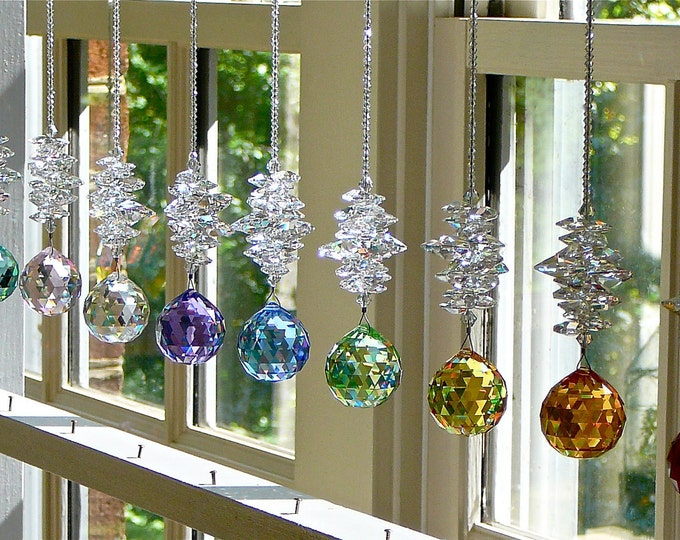Crystal Ball Suncatcher Window Prism Made Entirely With Swarovski ...