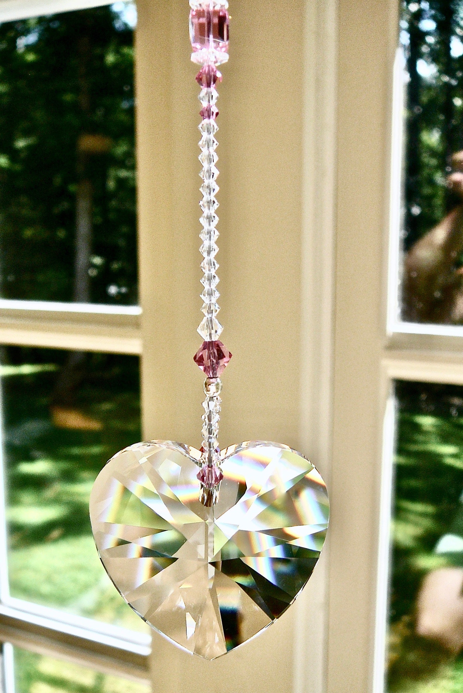 Crystal Fan Pull, Light Pull or Suncatcher, Entirely Swarovski - 40mm ...