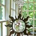Crystal Pewter Sun Suncatcher for Car Mirror or Home Window in Clear or ...