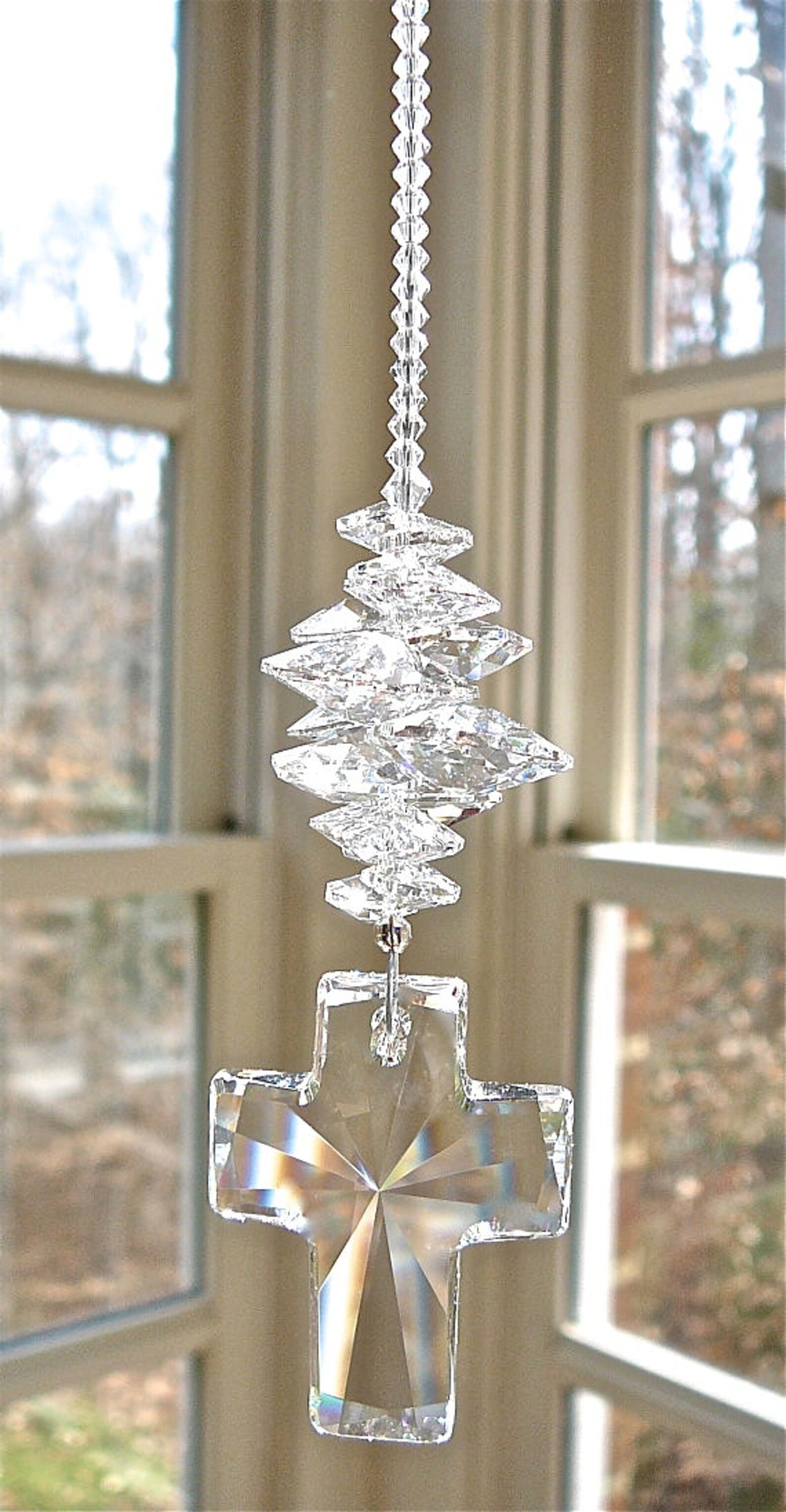 Crystal Cross Suncatcher Made Entirely With Swarovski - Etsy
