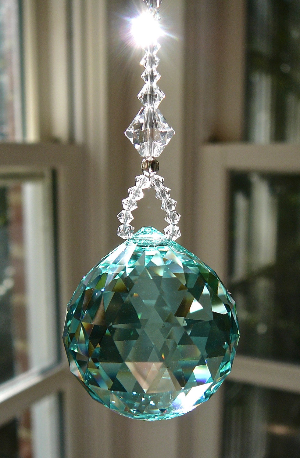 30mm Crystal Ball Fan Pull, Light Pull or Suncatcher, Swarovski Crystal ...