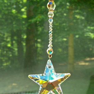 AB Crystal Star Car Ornament Made Entirely With Swarovski Crystals ...