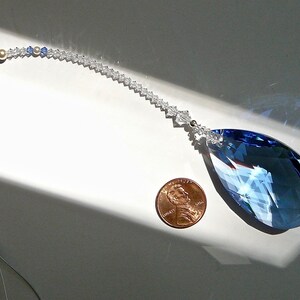 Blue Crystal Suncatcher Prism, Window Decor, Hanging Window Ornament ...