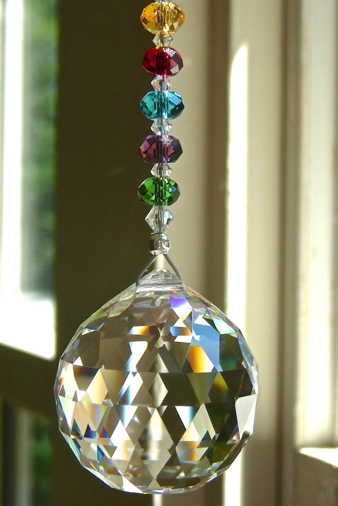 Stunning Crystal Suncatcher Made With Swarovski's 30mm Crystal Ball and ...