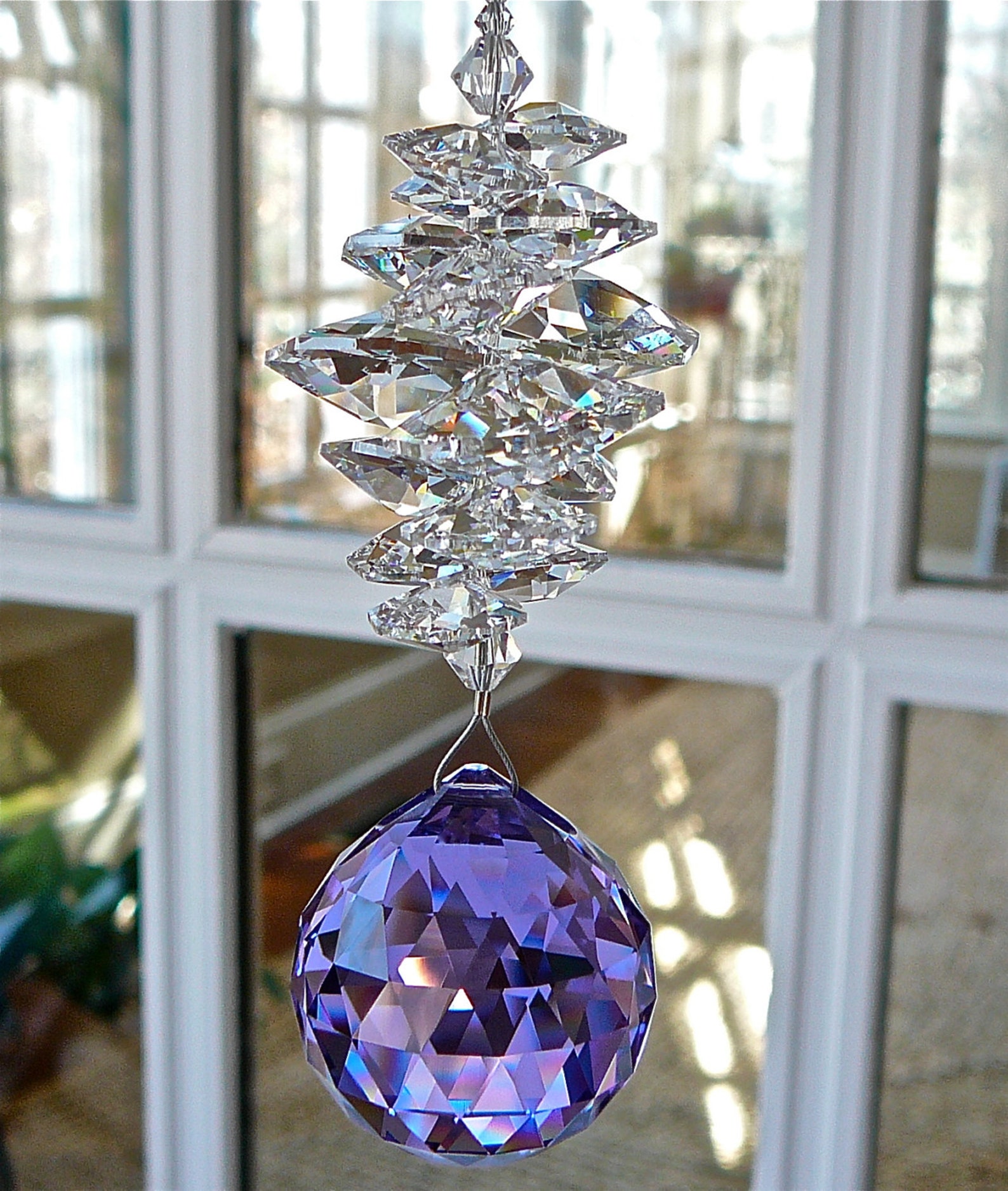 Crystal Ball Suncatcher Window Prism Made Entirely With Swarovski ...