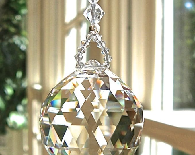 30mm Crystal Ball Light Pull, Fan Pull or Suncatcher, Swarovski Crystal ...