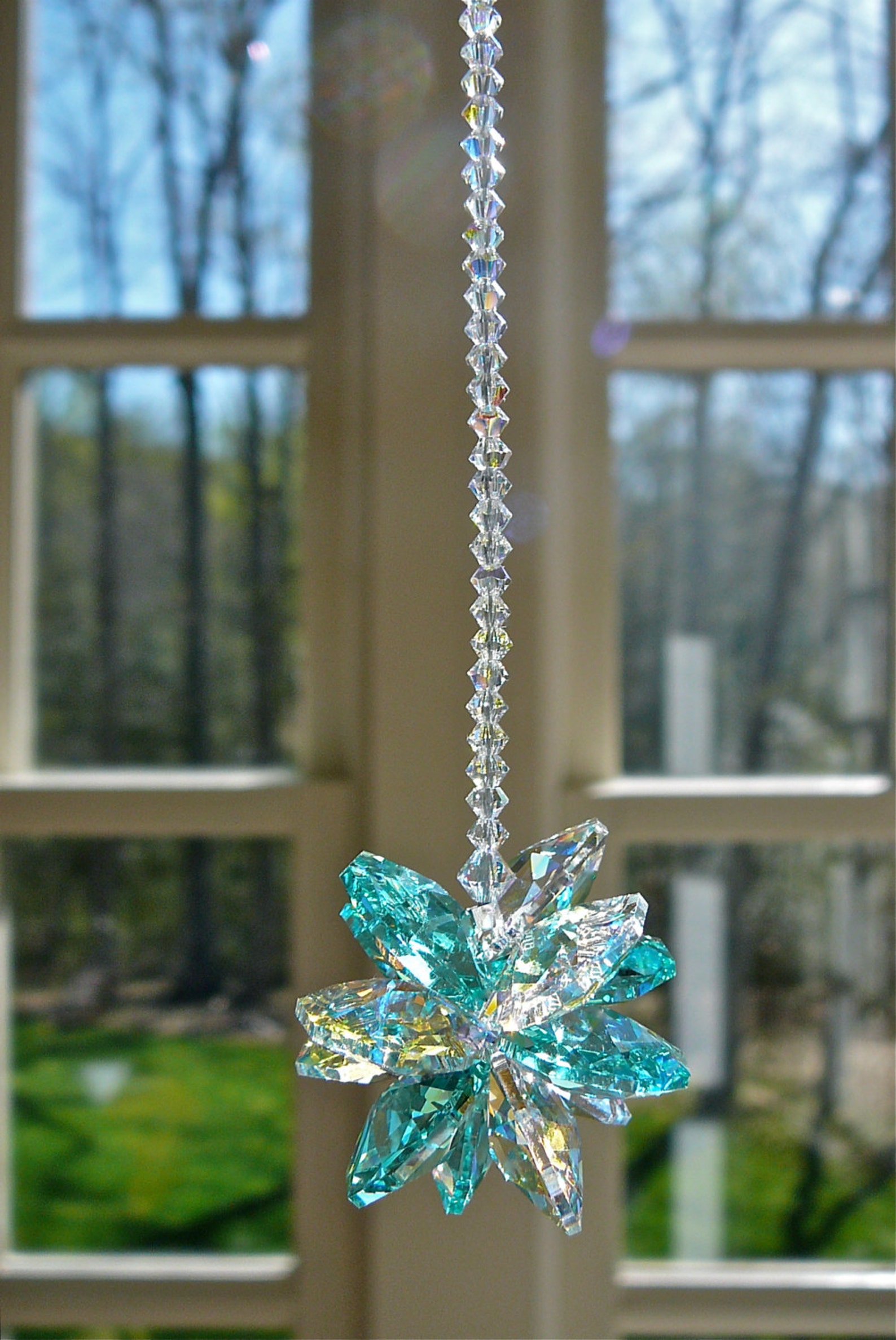 Rainbow Maker Made With Swarovski Crystals in Turquoise and Clear AB ...
