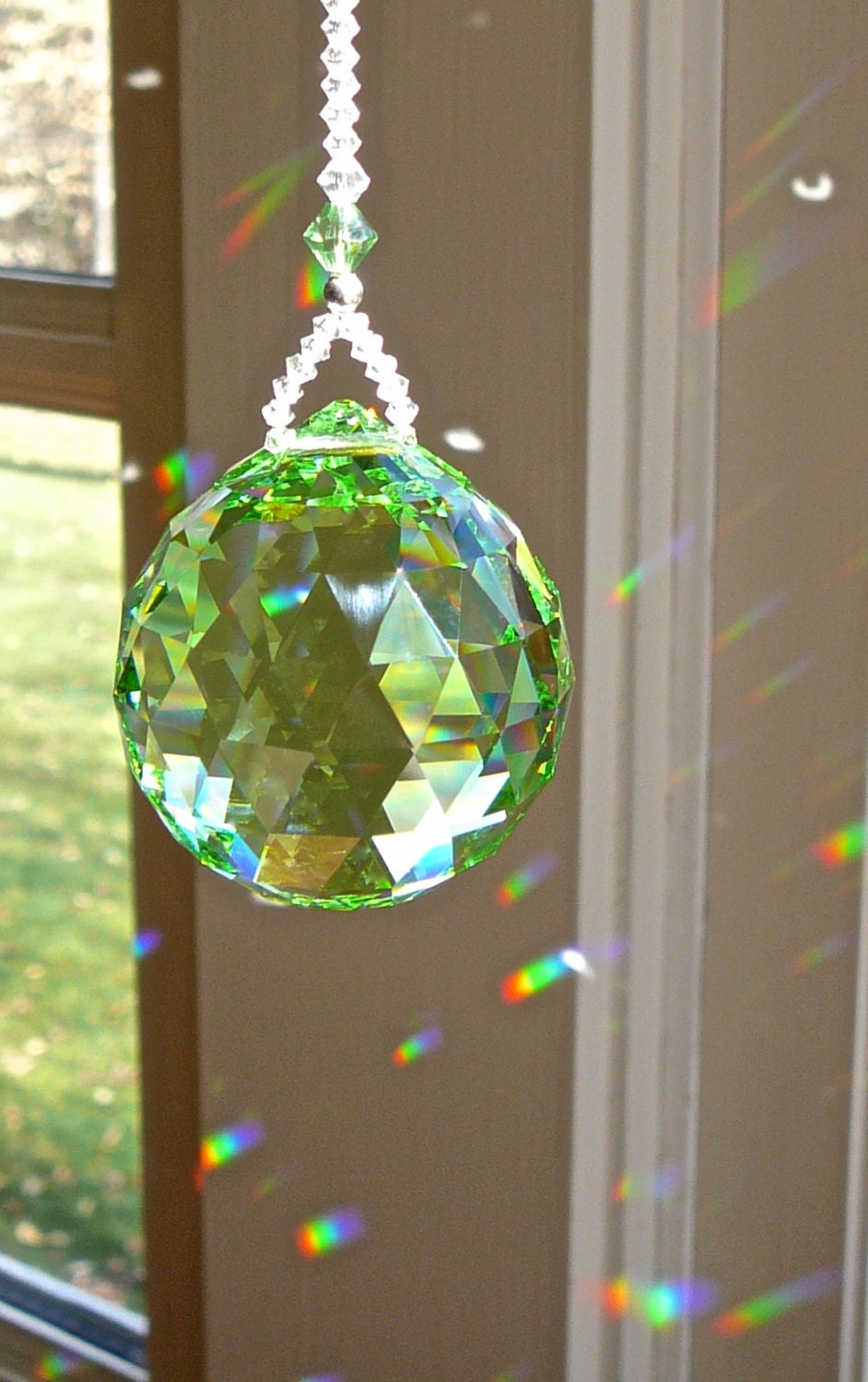 Beautiful Rainbow Suncatcher Prism Made With a Large 40mm - Etsy