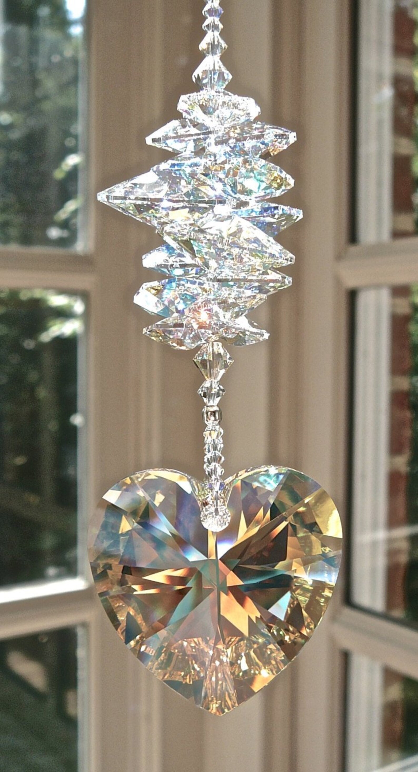 Amazing Rainbows Crystal Heart Suncatcher Rainbow Maker for - Etsy
